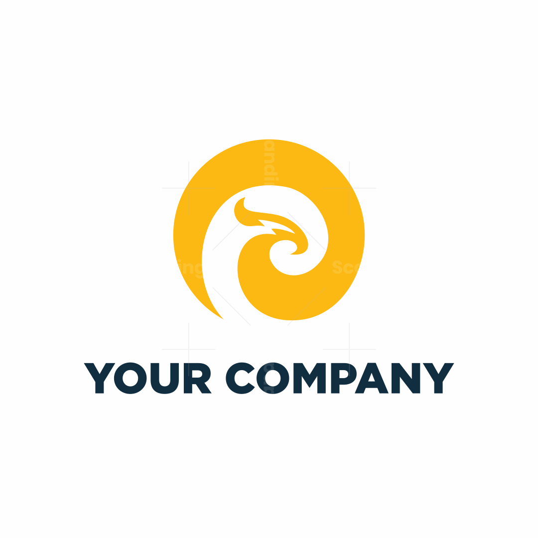 Lightning Phoenix Circle simple combination logo | Scalebranding