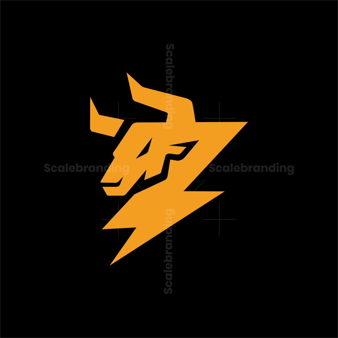 Energy Bolt Thunder Bull Logo | Scalebranding
