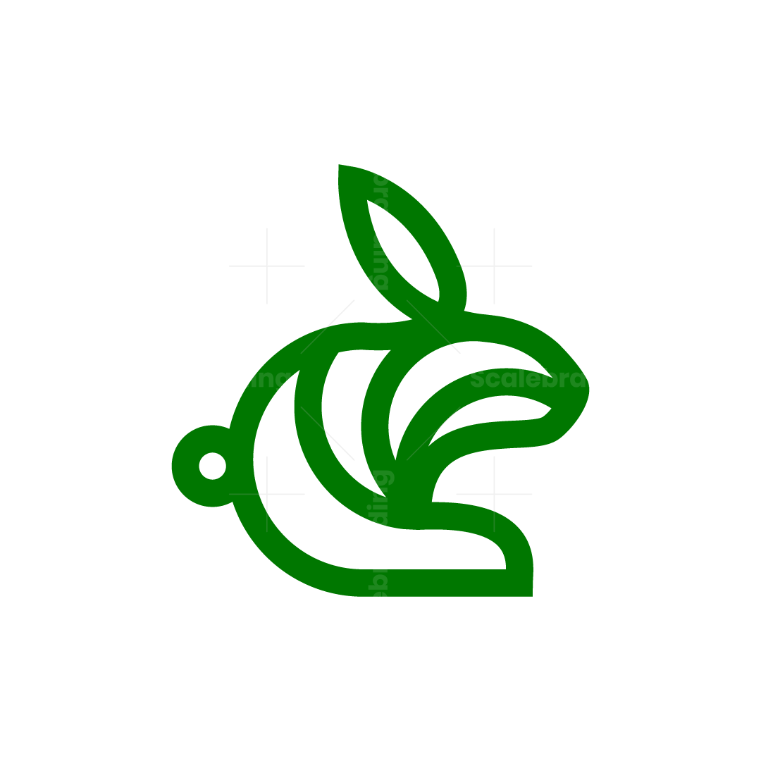 Sitting Rabbit Logo Simple Bunny Logo Hare Logo | Scalebranding