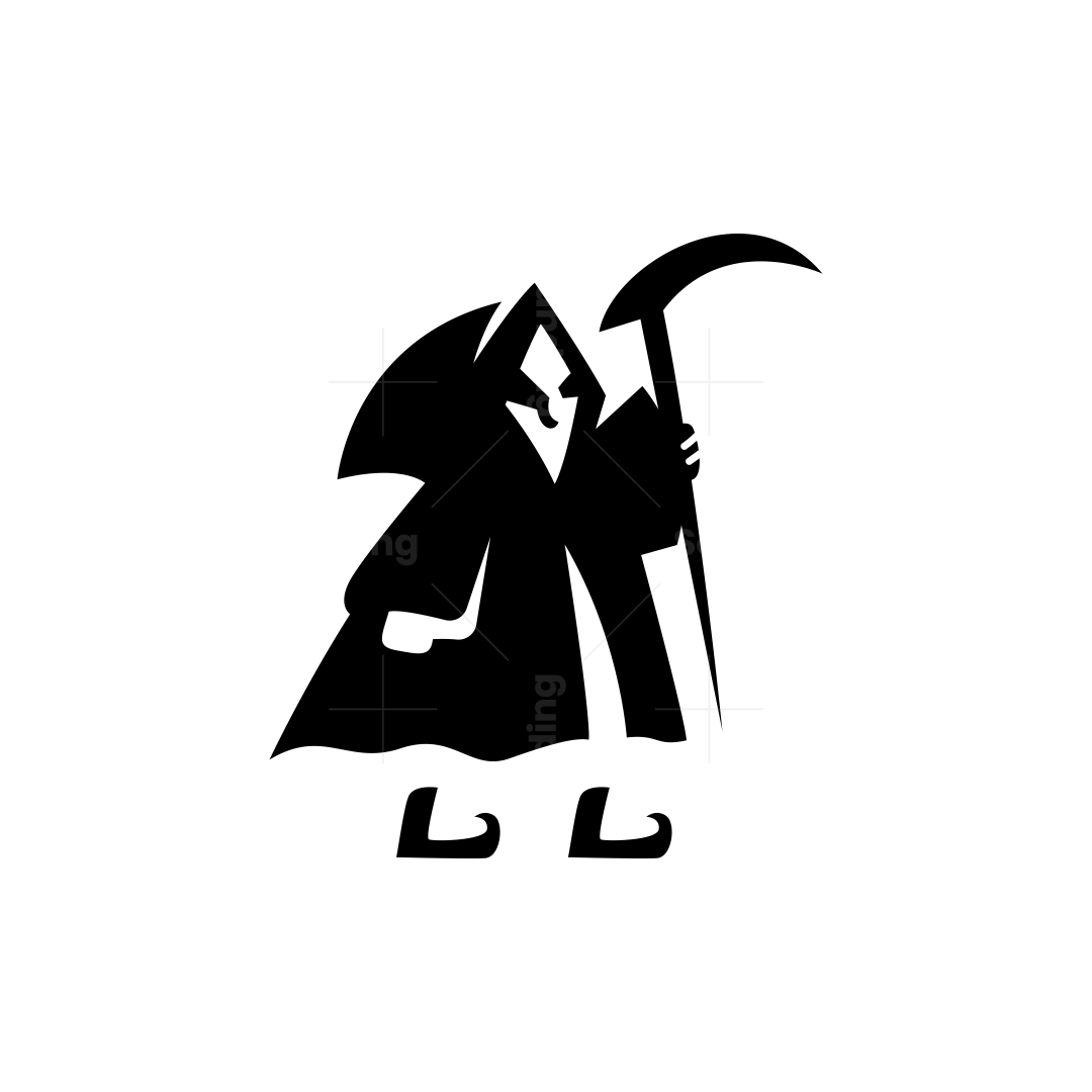 Modern Death With Scythe Logo | Scalebranding