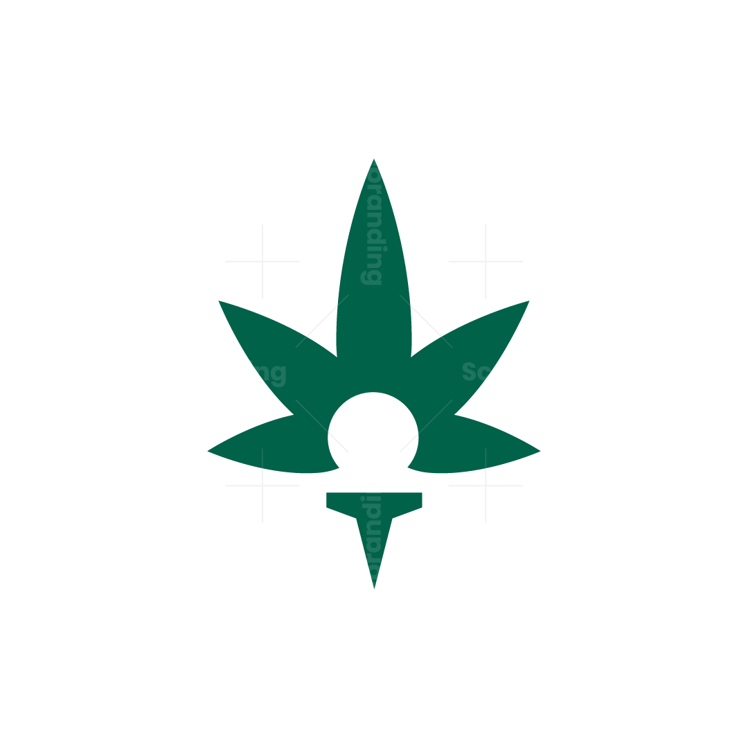 Cannabis Leaf And Golf Ball Logo | Scalebranding