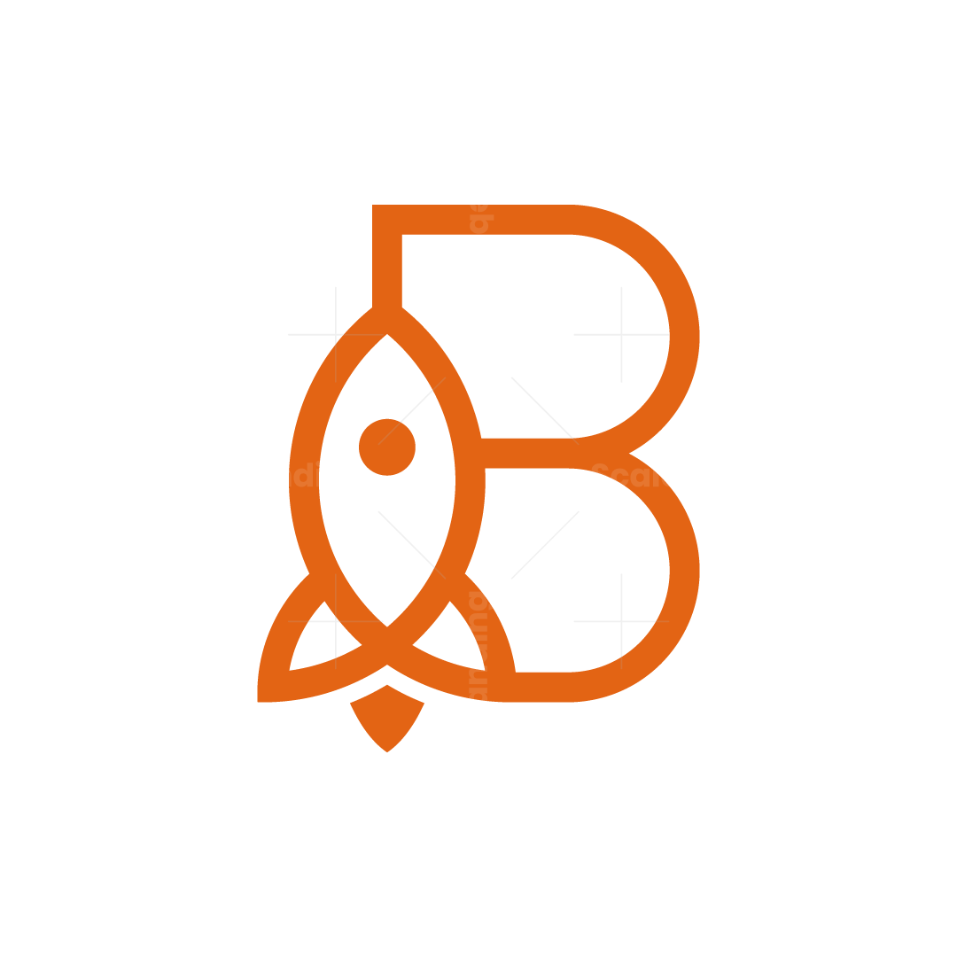 Minimalist Letter B Rocket Logo | Scalebranding