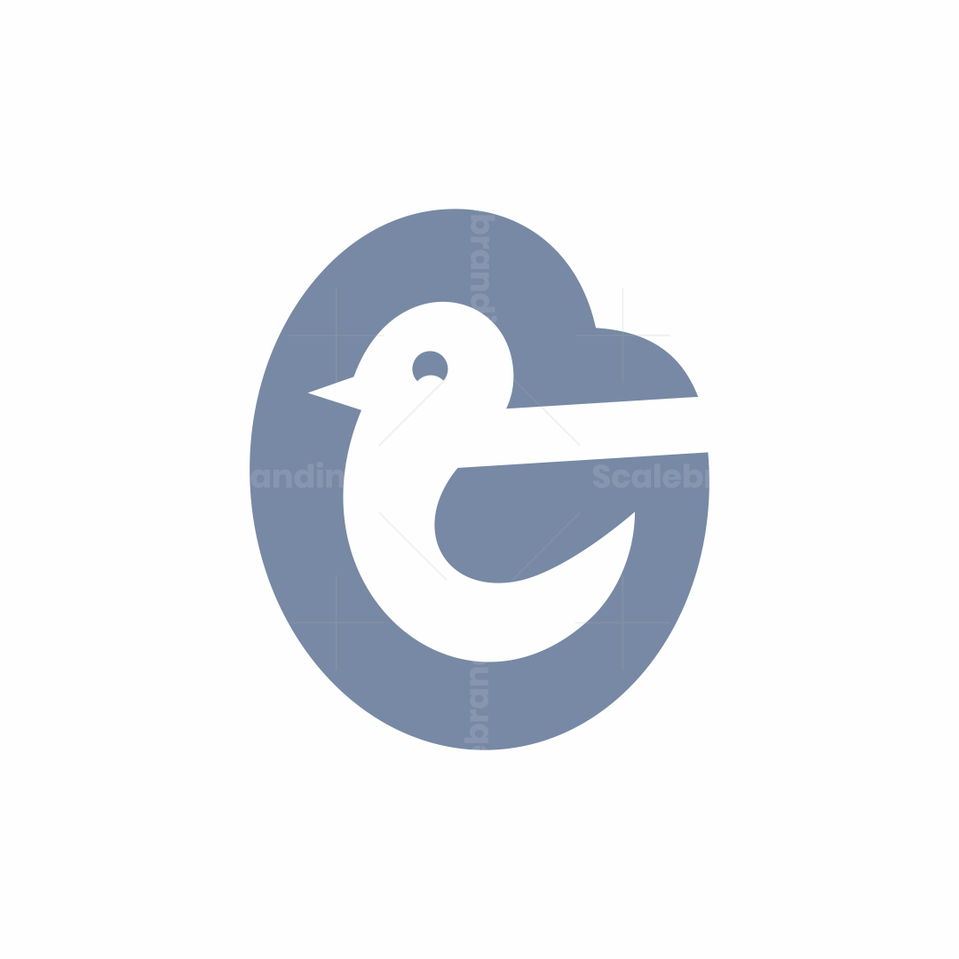modern Letter G Cute Bird Logo | Scalebranding