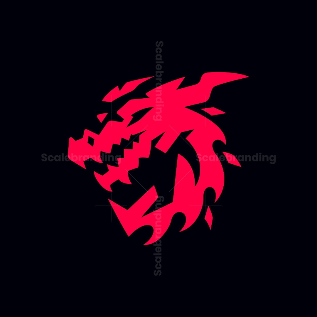 Dragon Logo Powerful Red Dragon Logo | Scalebranding
