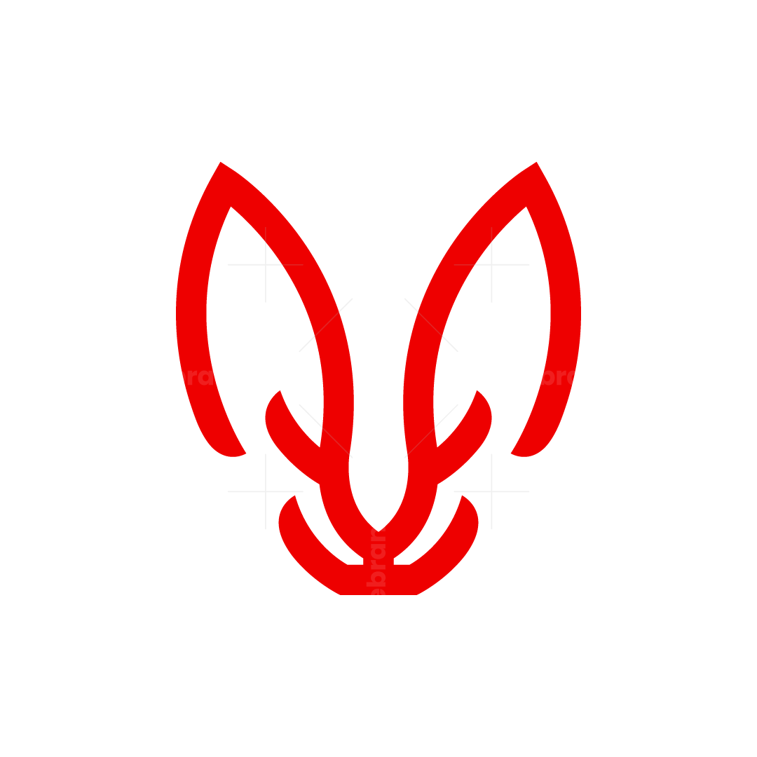 Rabbit Logo Design Hare Logo Cute Black Rabbit Logo Rabbit Head Logo ...