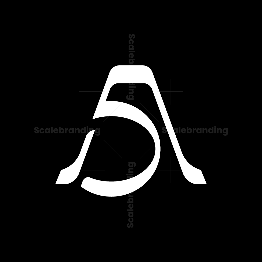 Initials A with Five Number logo | Scalebranding