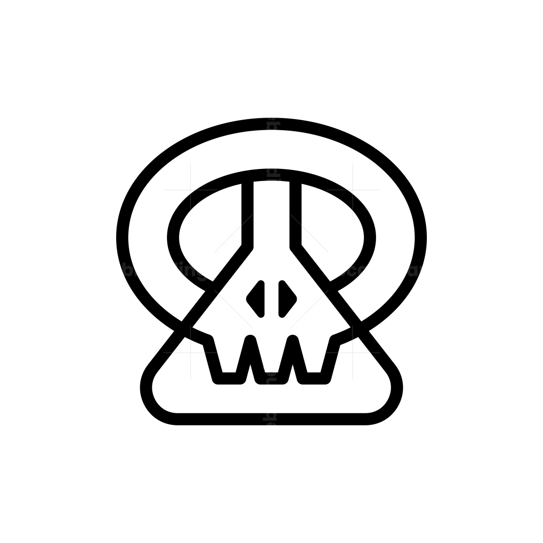 Iconic Skull Laboratory Bottle Logo | Scalebranding