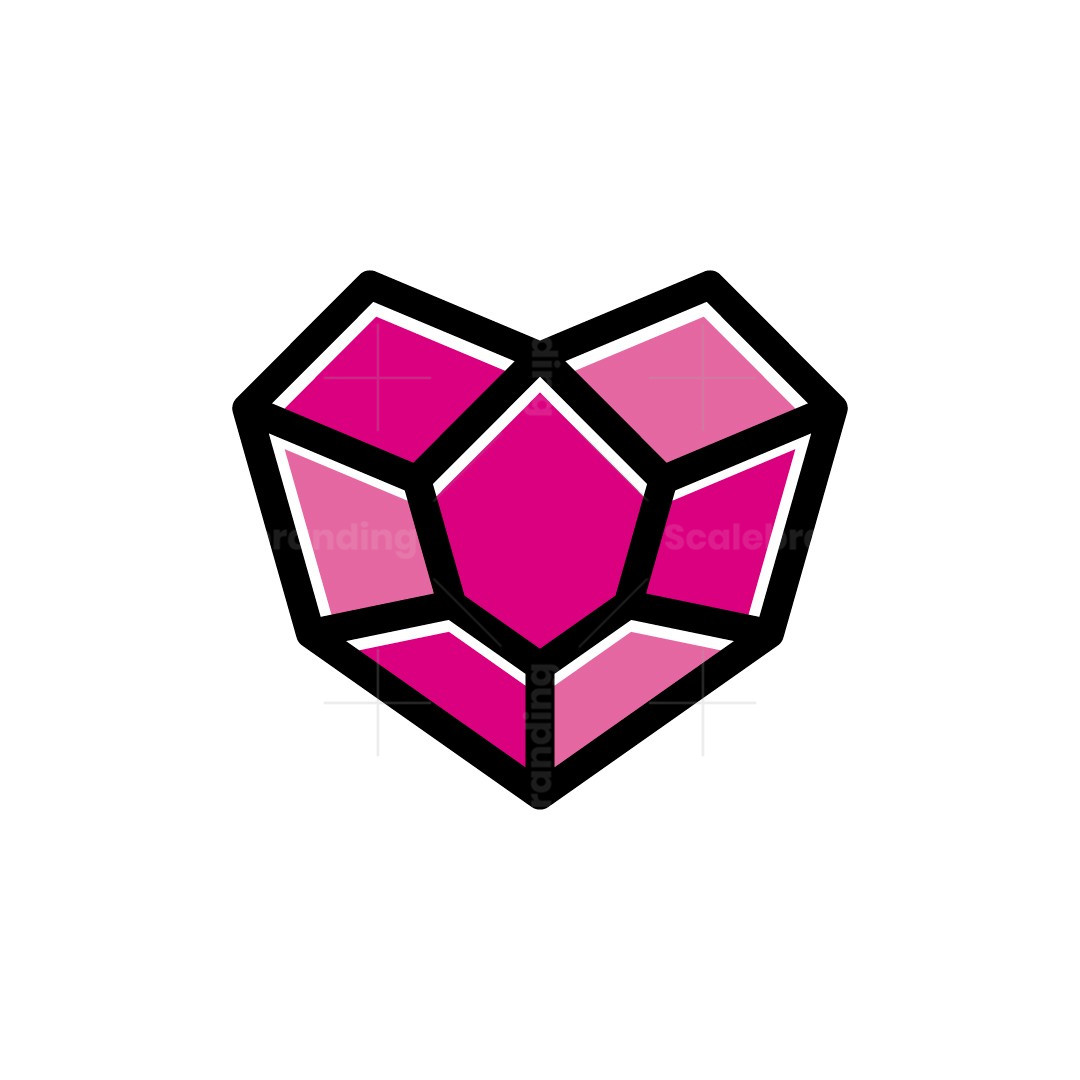 Fancy Diamond Heart Logo | Scalebranding