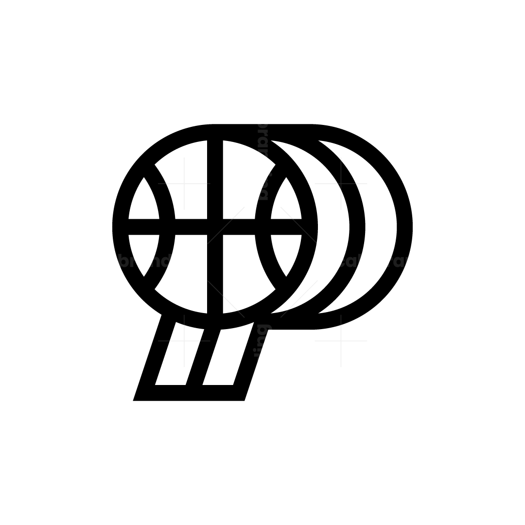 Fast Basketball Letter P Logo | Scalebranding