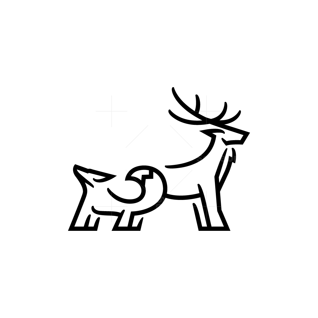 Stag And Fox Logo Fox And Deer Logo | Scalebranding