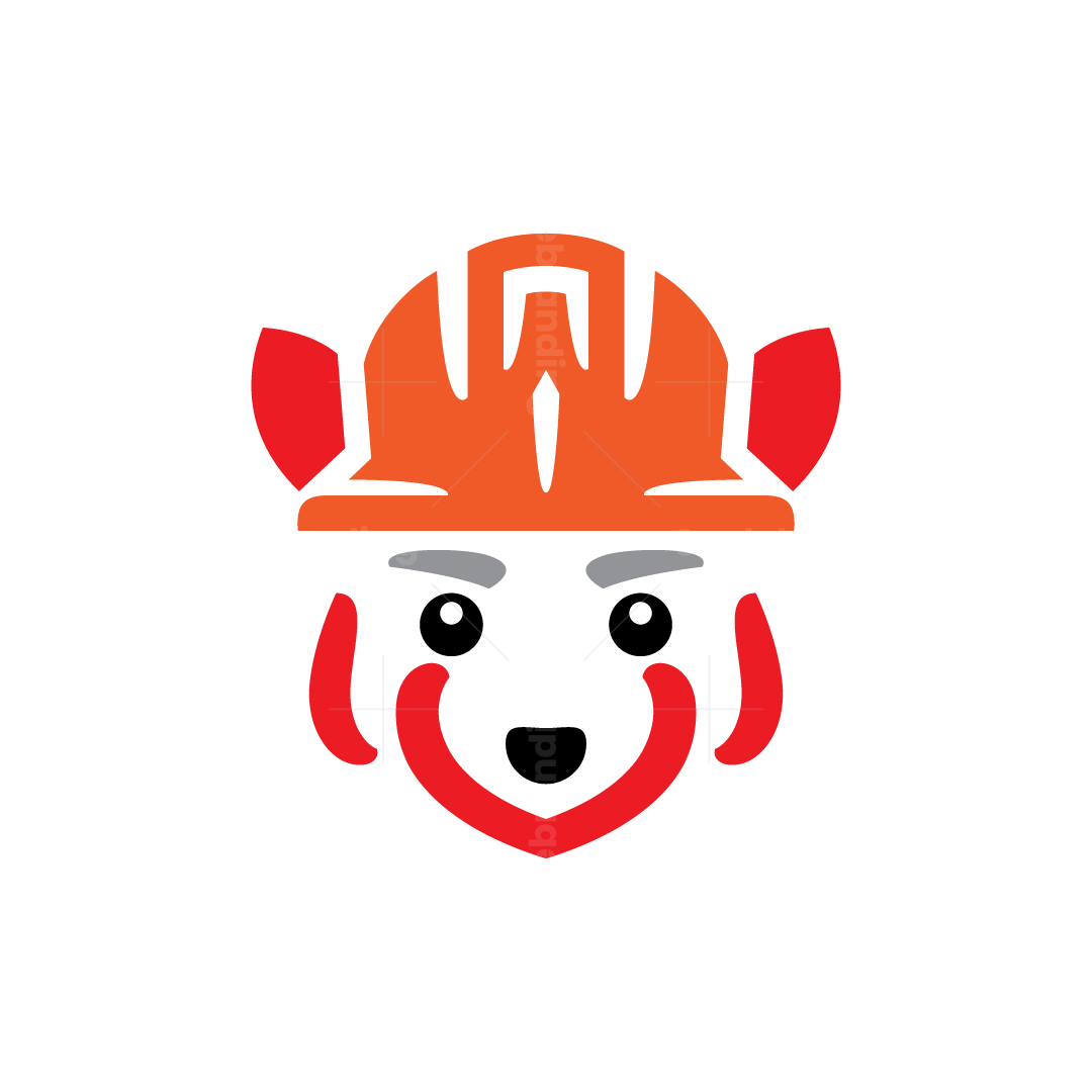 Builder Red Panda Logo Construction Helmet Red Panda Logo | Scalebranding