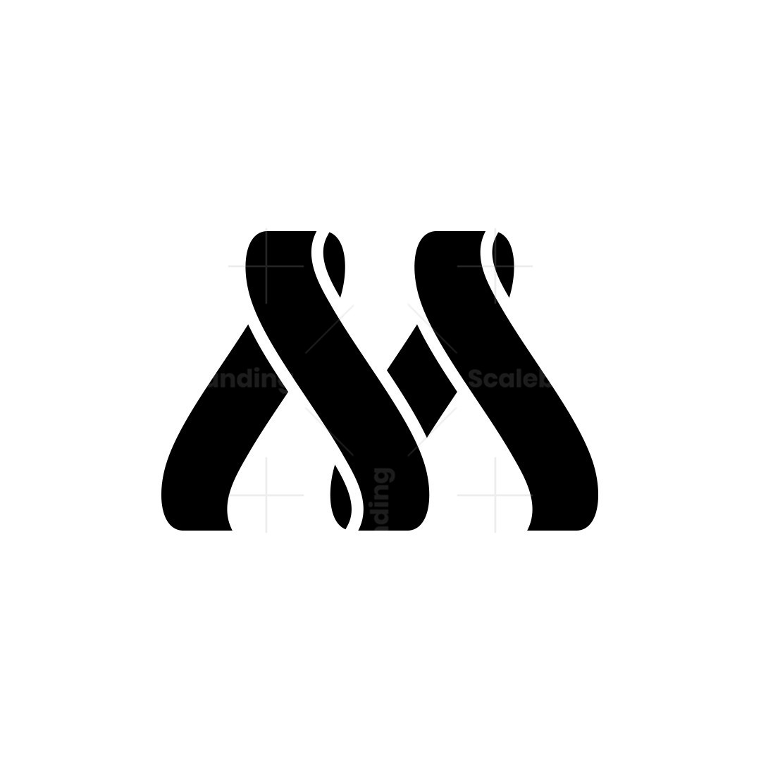 Unique M Letter Ribbon Logo | Scalebranding