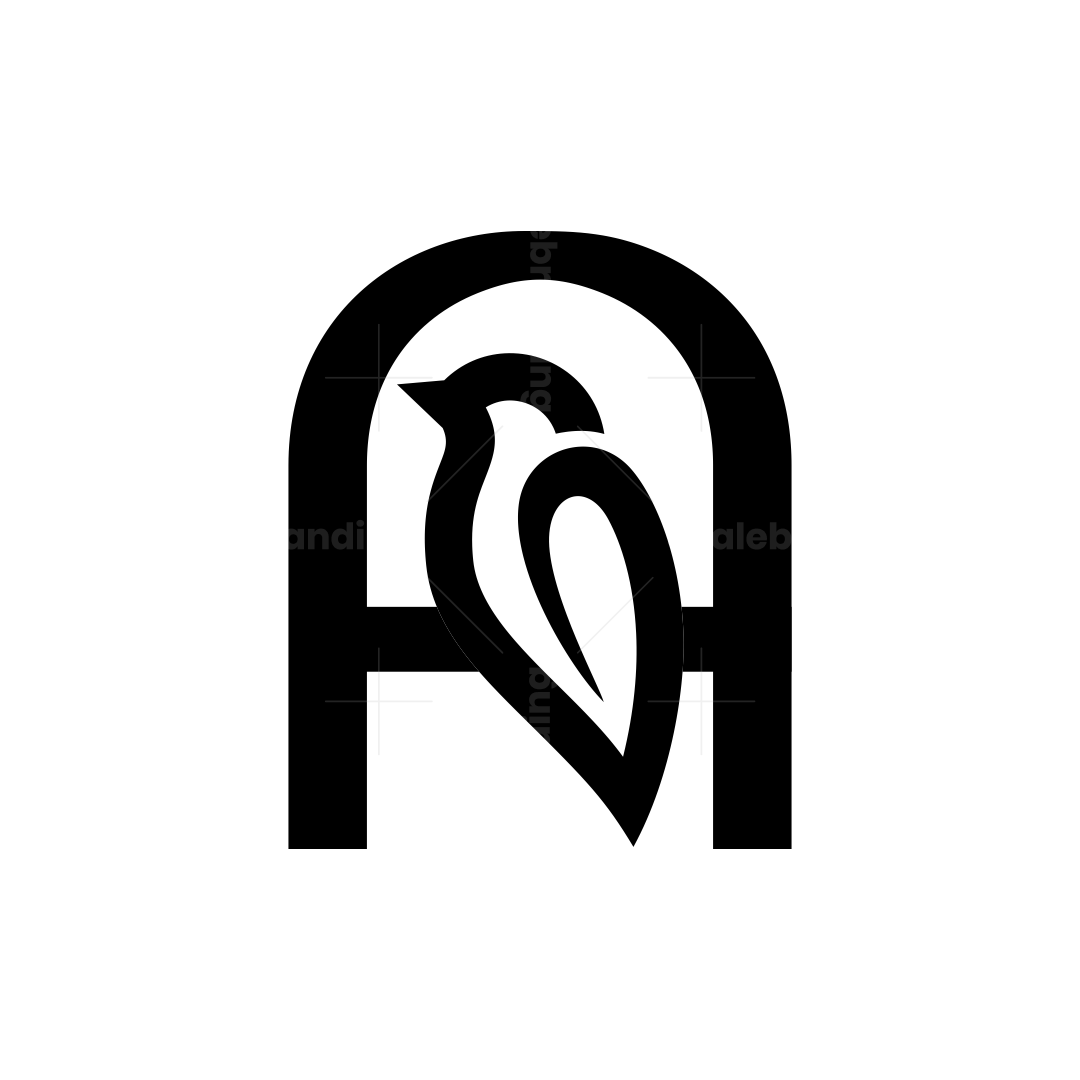 Modern Letter A Birds logo | Scalebranding