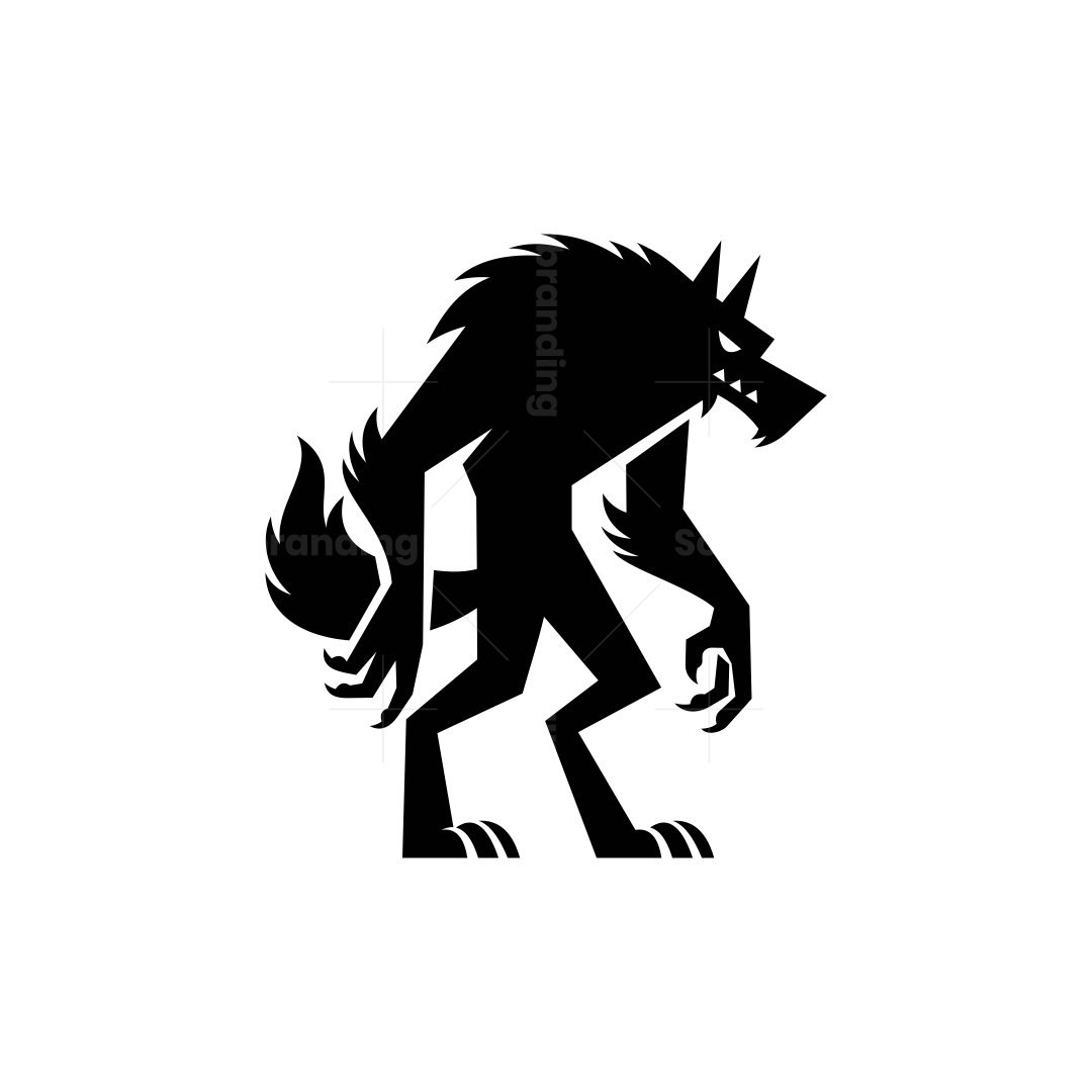 Bold Werewolf Silhouette Logo Design | Scalebranding