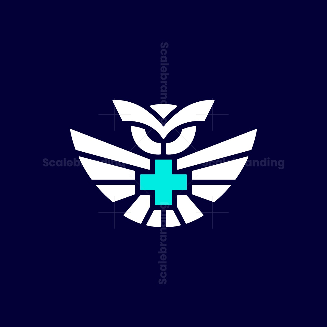 Modern owl medical cross logo | Scalebranding