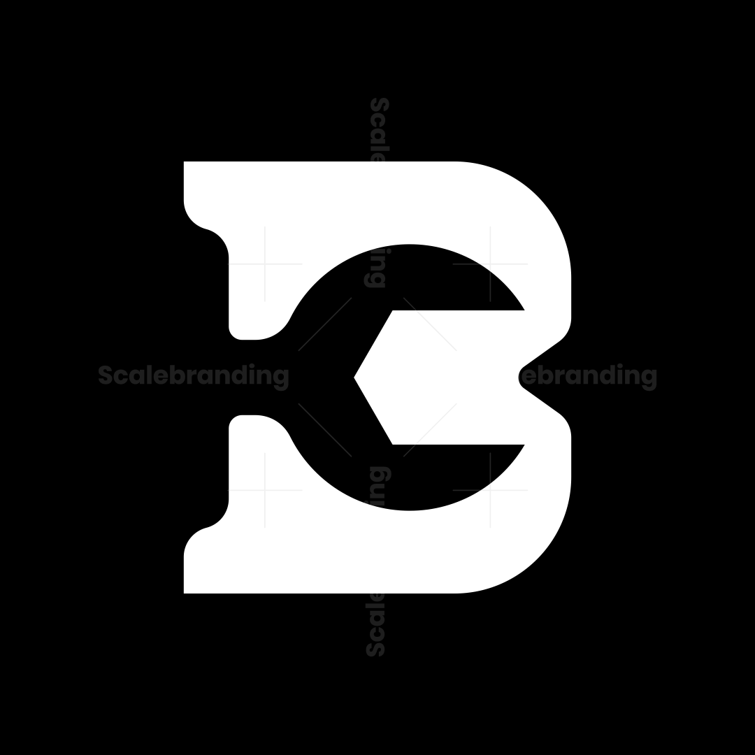 Modern Letter B Wrench logo | Scalebranding