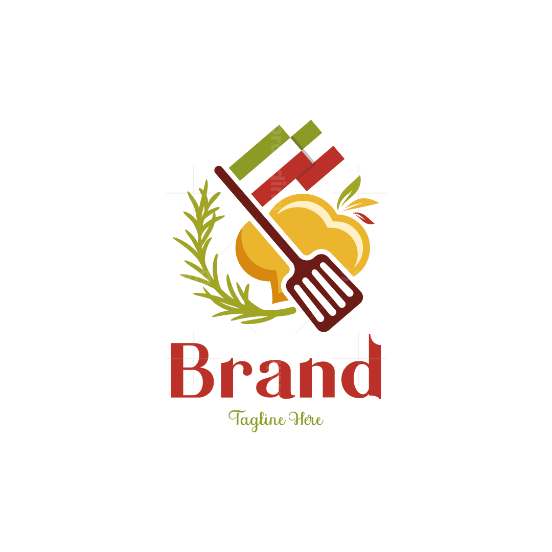 Italy Flag Restaurant Logo