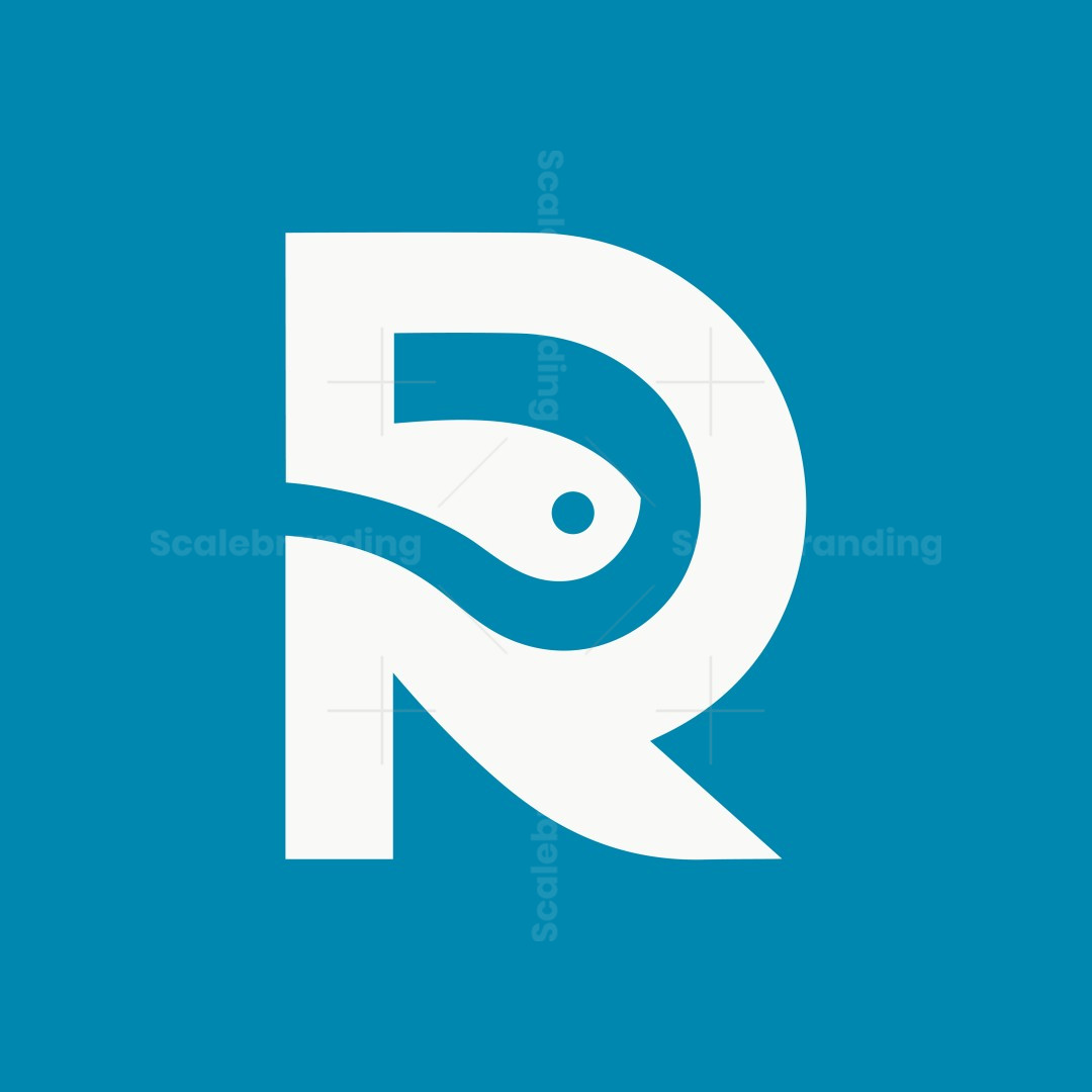 R Letter Fish Logo | Scalebranding