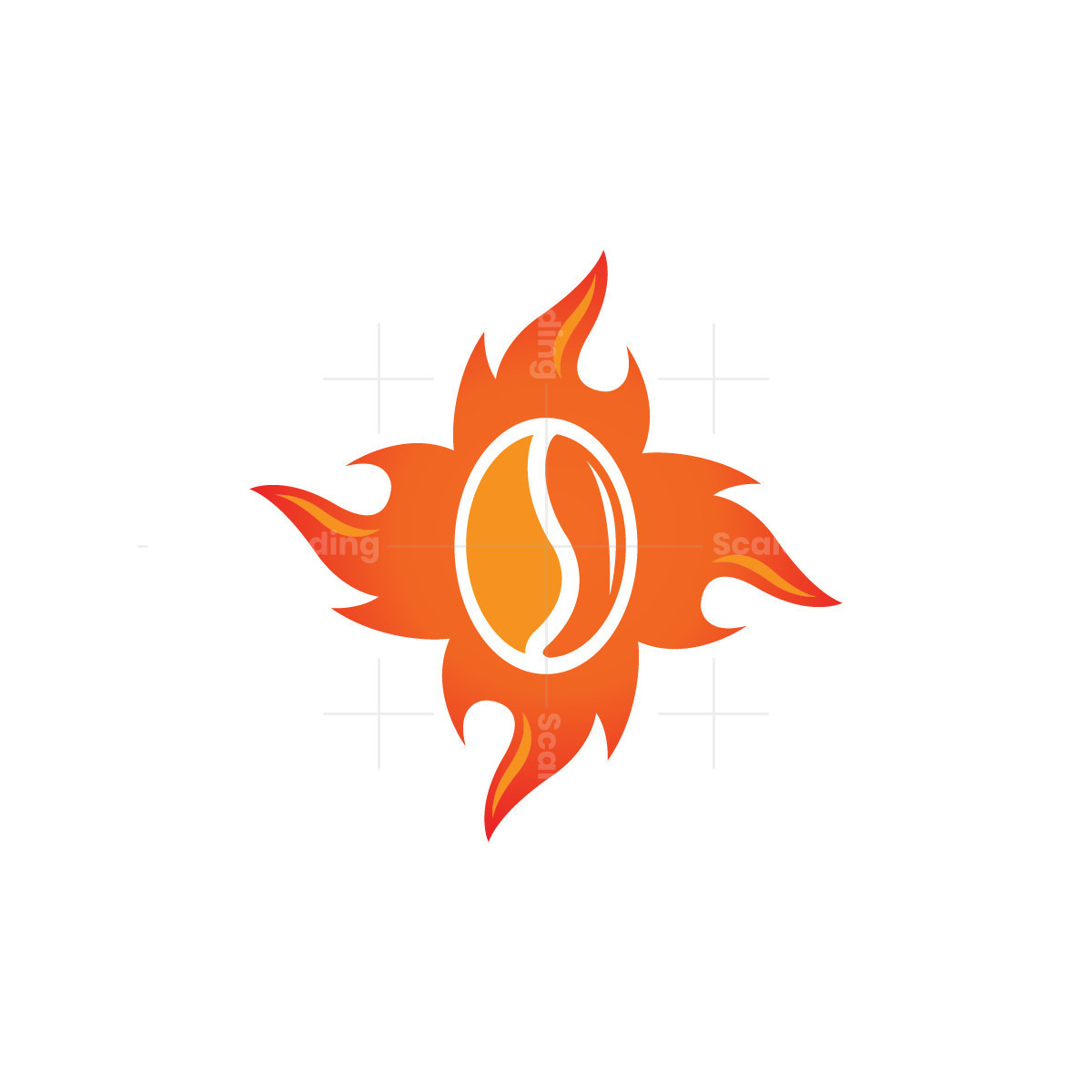 Fire Coffee Bean Logo | Scalebranding