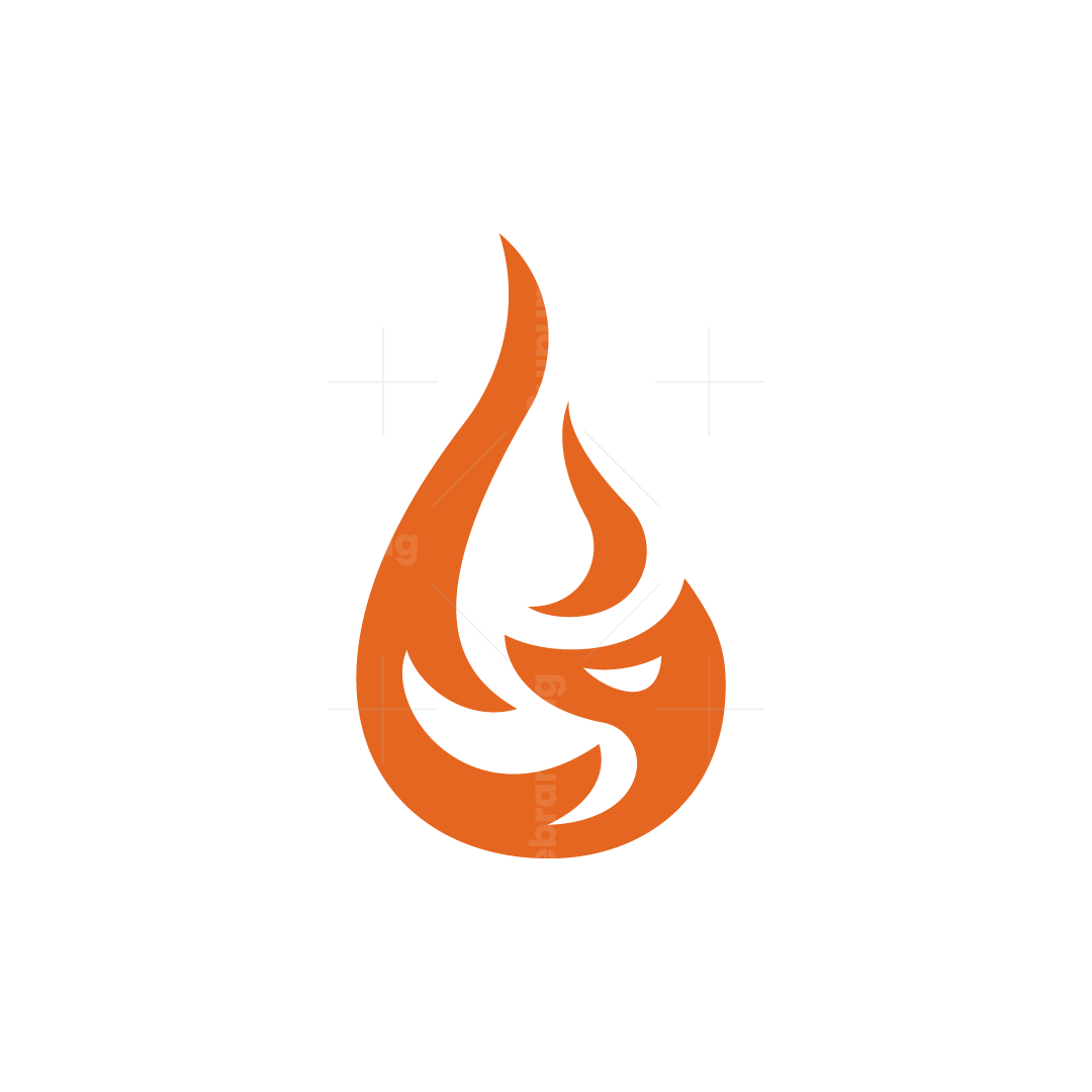 Simple Modern Fire Flame Fox logo | Scalebranding