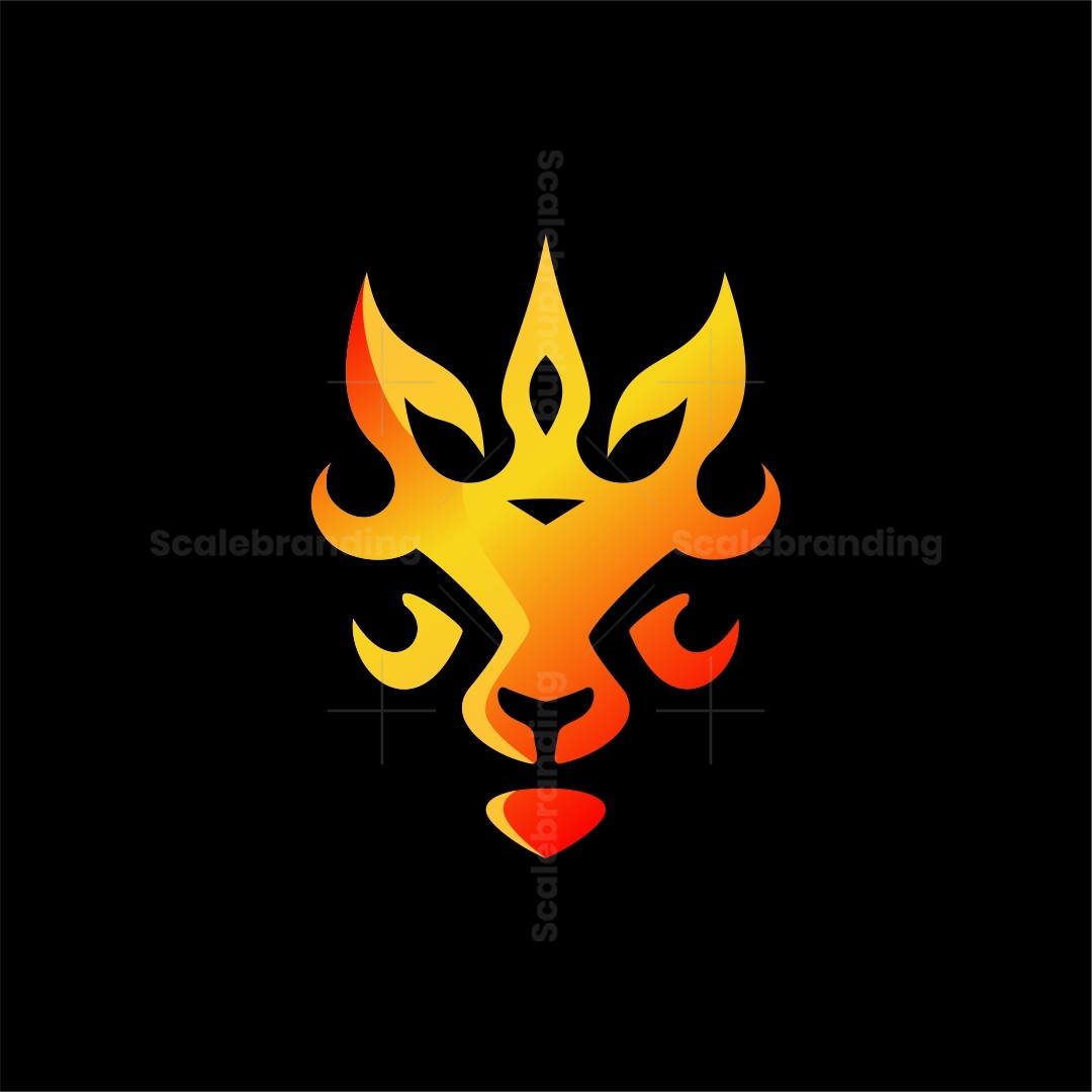 Fire Lion King Logo | Scalebranding