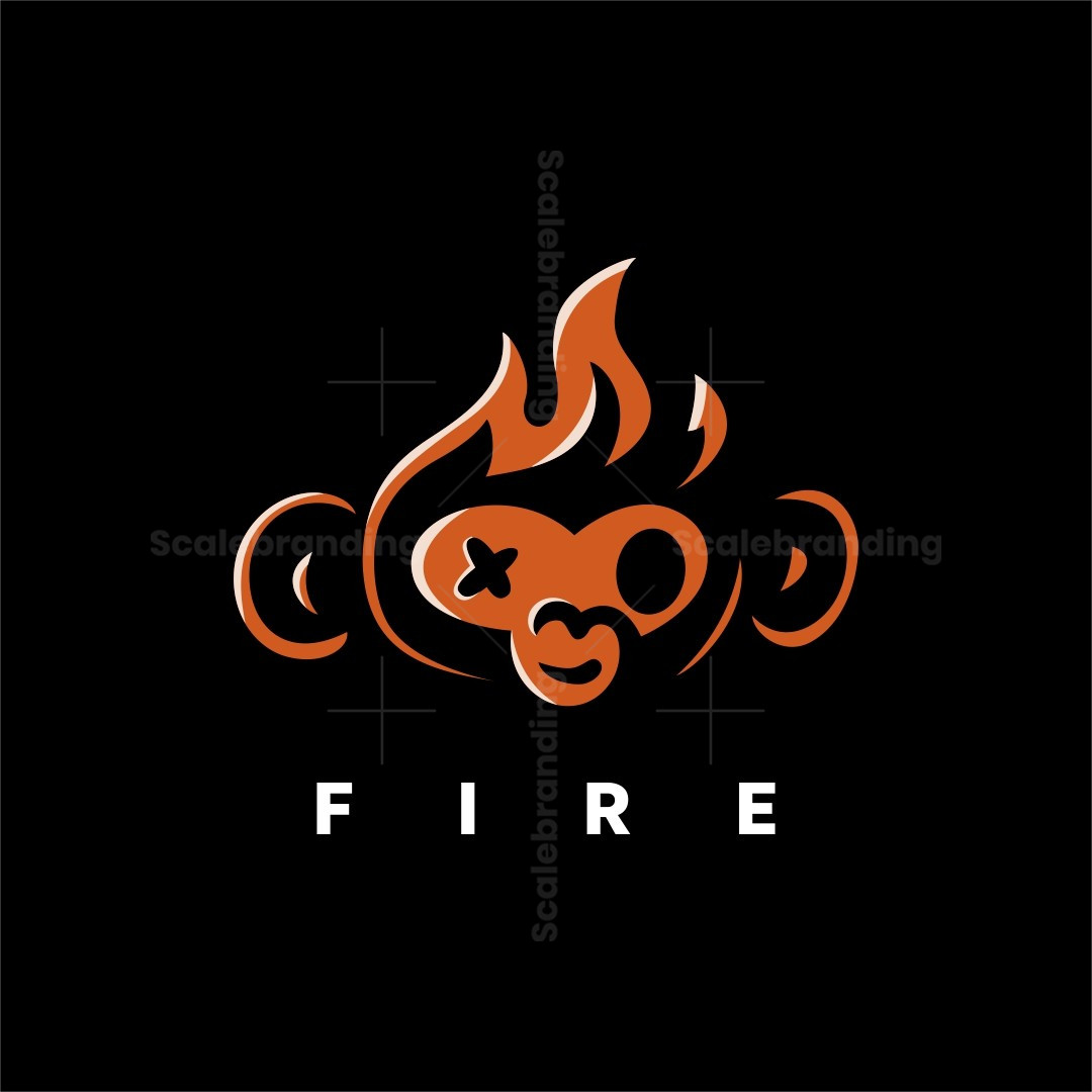 Fire Monkey Head Logo | Scalebranding