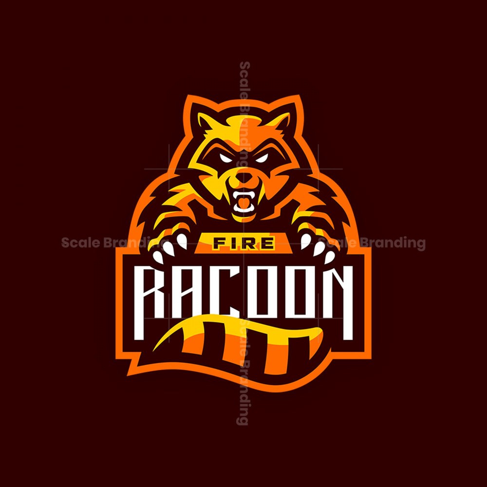 Fire Racoon Mascot Logo | Scalebranding
