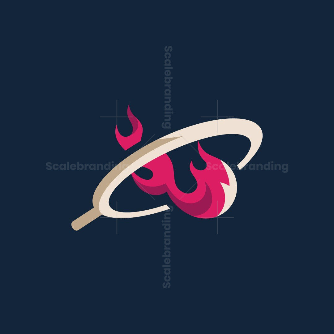 Fire Tennis Ball Racket Logo | Scalebranding