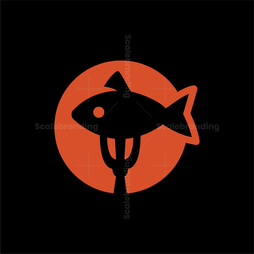 Fishing Fork Fish Logo | Scalebranding