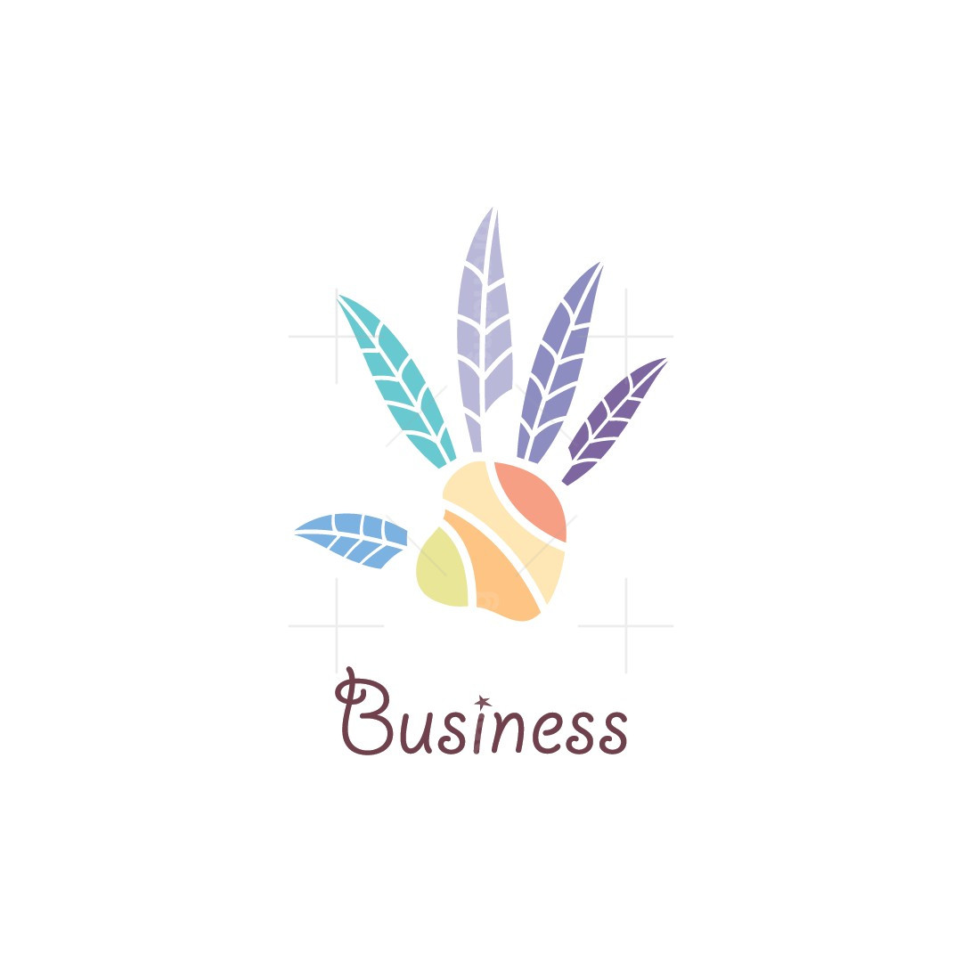 Five Feathers Hand Logo | Scalebranding