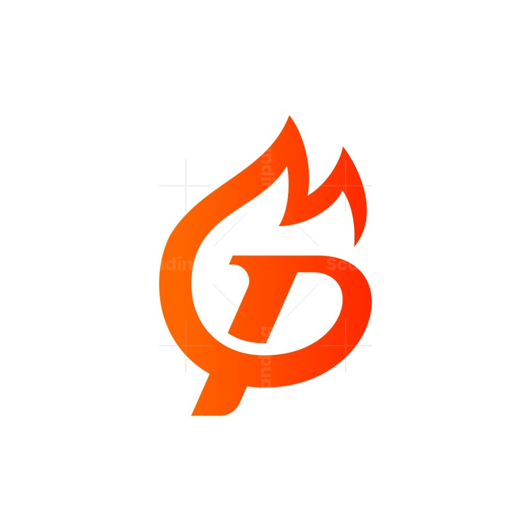 Flame P Letter Logo | Scalebranding