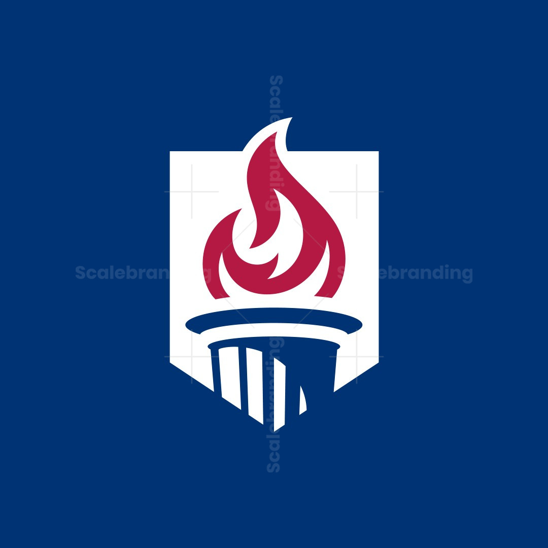 Flame Pillar Fire Column Logo | Scalebranding