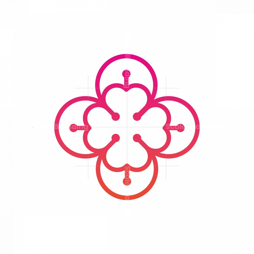 Flower Tech Logo | Scalebranding