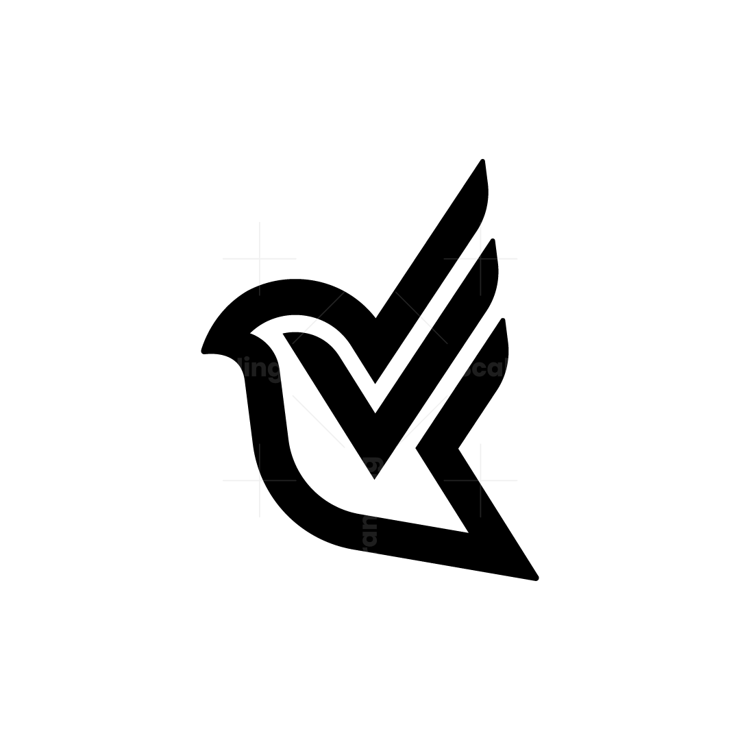 Flying Bird Check Mark Logo With A Modern Look | Scalebranding