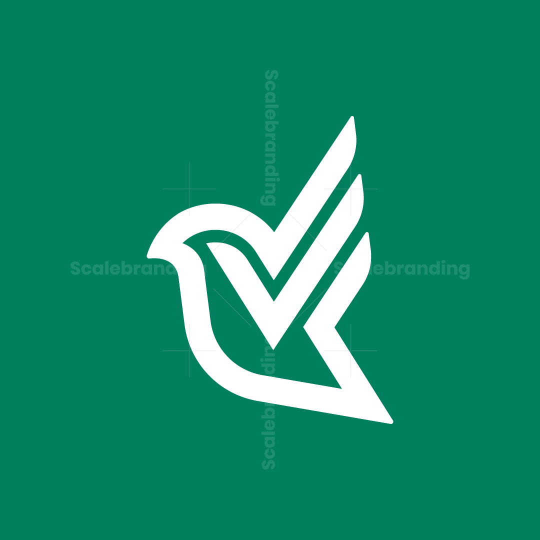 Flying Bird Check Mark Logo With A Modern Look | Scalebranding