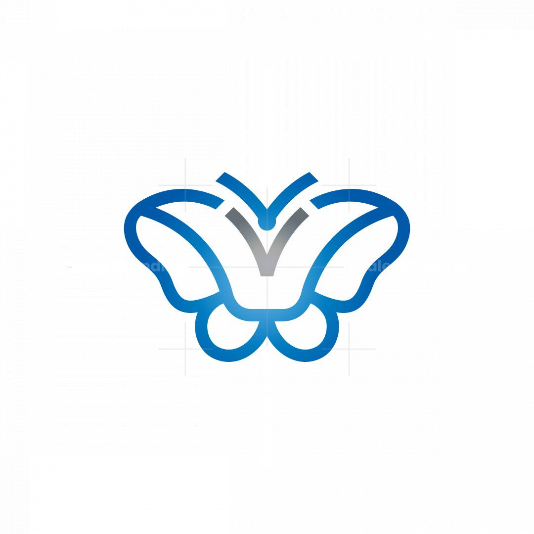 Flying Blue Butterfly Logo | Scalebranding