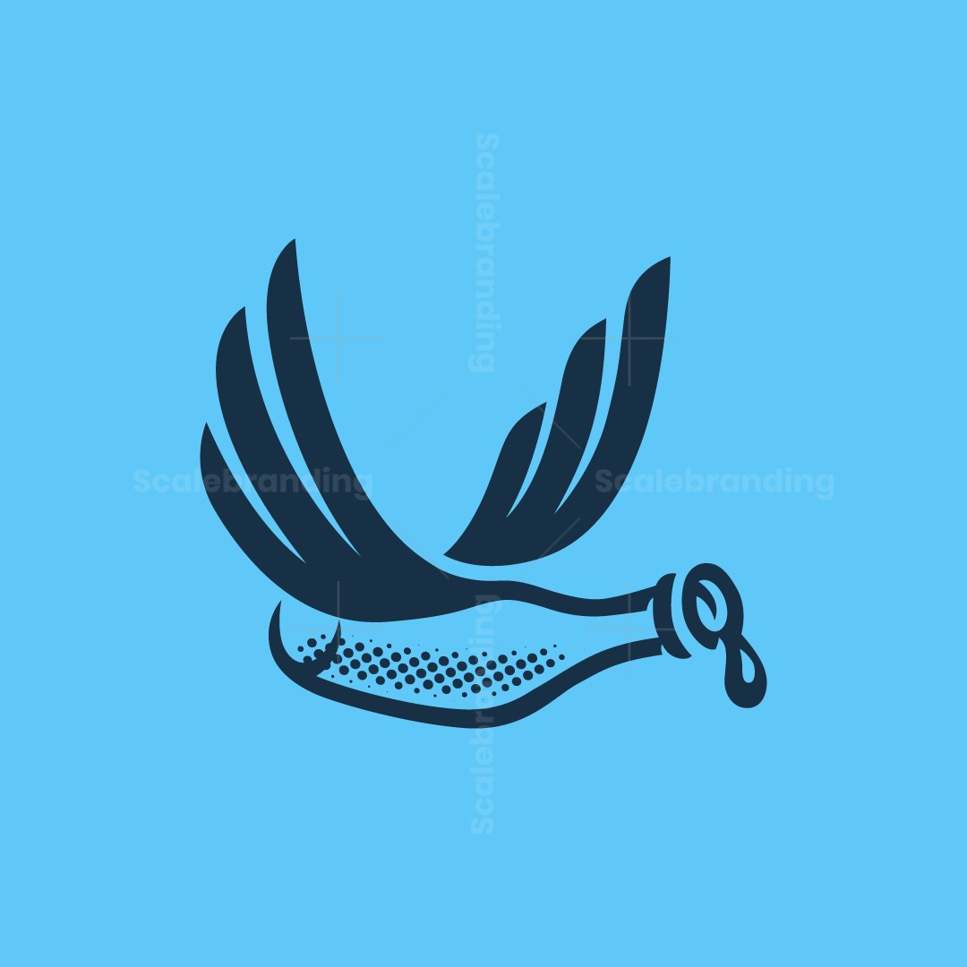 Flying Bottle Logo | Scalebranding