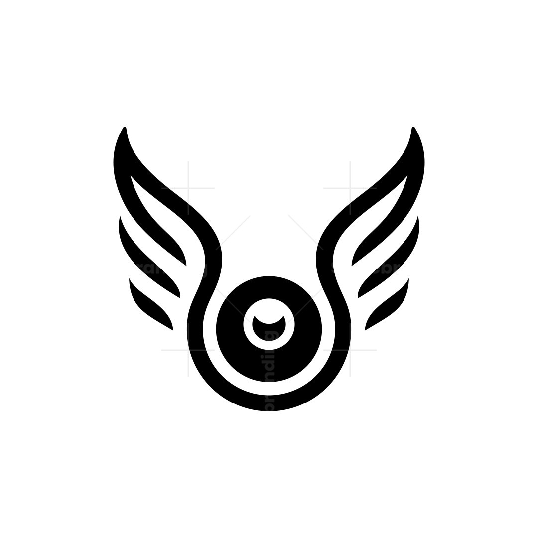 Eyeball With Wings Logo Giant Flying Eye PNG & SVG Design For T Shirts