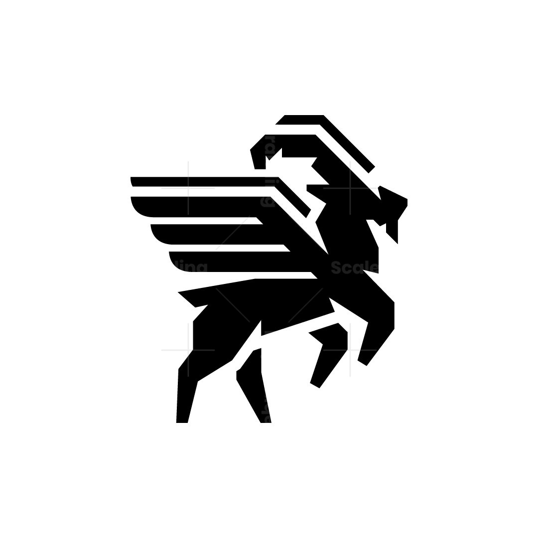Flying Goat Logo Winged Ram Logo | Scalebranding