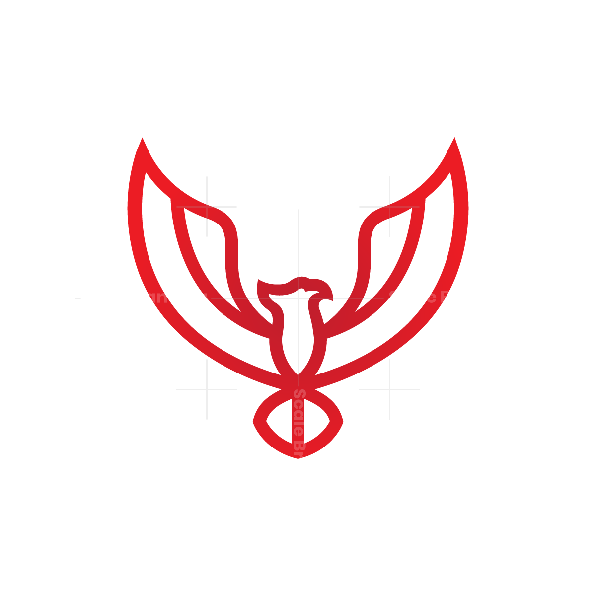 Minimalist Beautiful Phoenix LogoRed Vector Phoenix Logo | Scalebranding