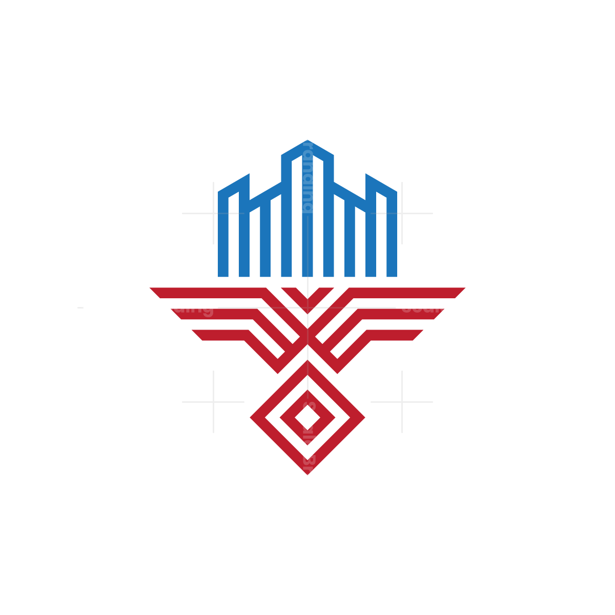 Fortress Eagle Logo Eagle Fort Logo Castle Eagle Logo | Scalebranding