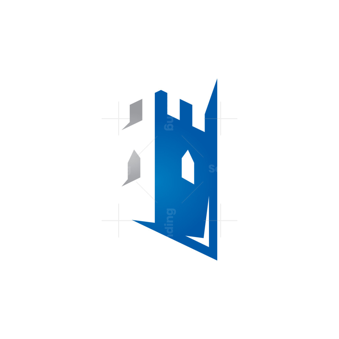 Fortress Logo Fort Logo Design Blue Castle Logo | Scalebranding