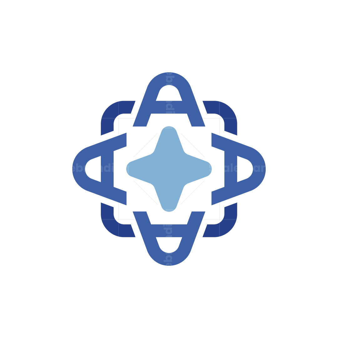 Letter A or AAAA Square Star Logo | Scalebranding