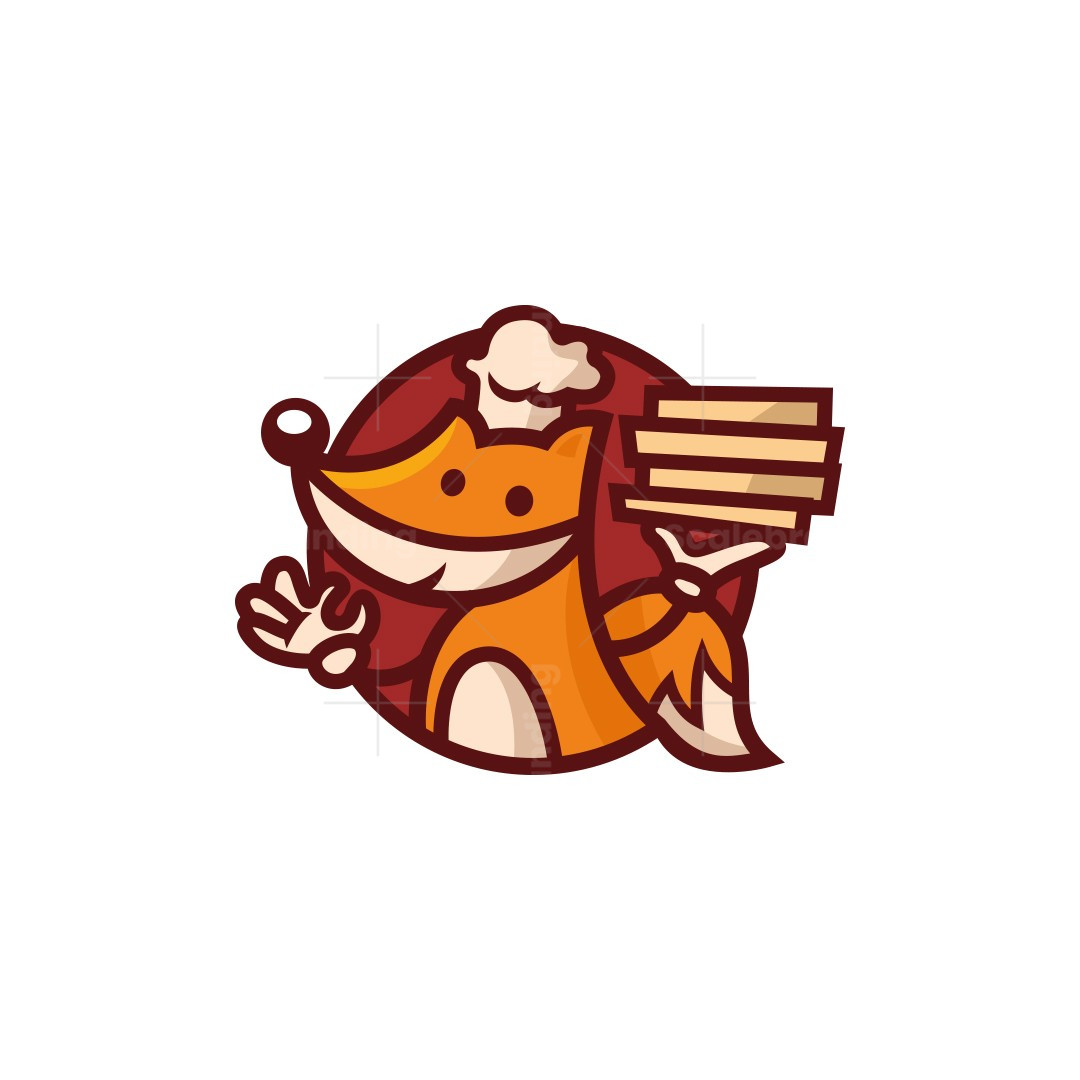 Fox Cook With Pizza Logo | Scalebranding