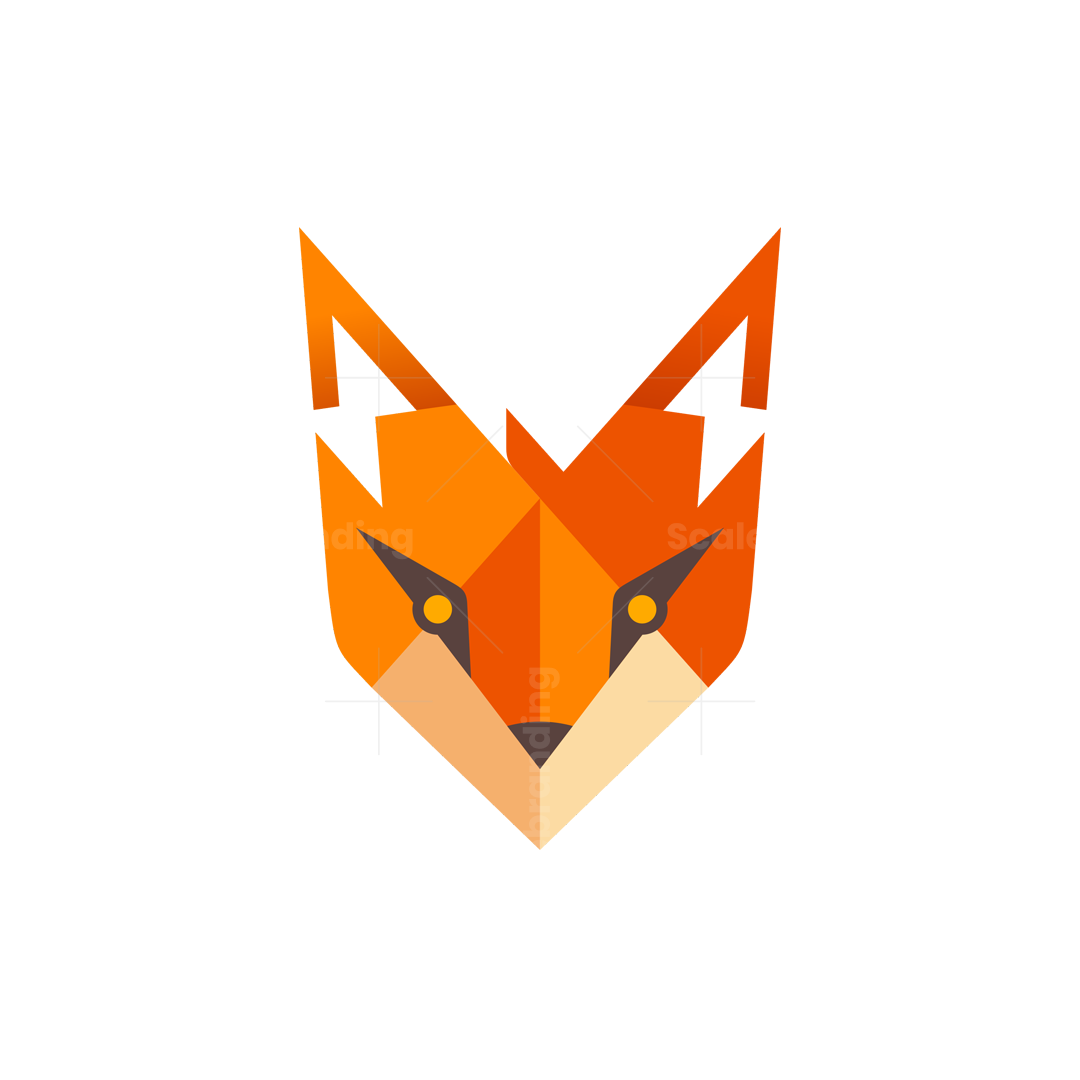 Fox Head With Electric Bolts Logo | Scalebranding
