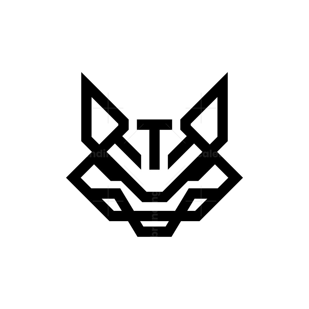Fox Head Logo Letter T Black Fox Logo | Scalebranding