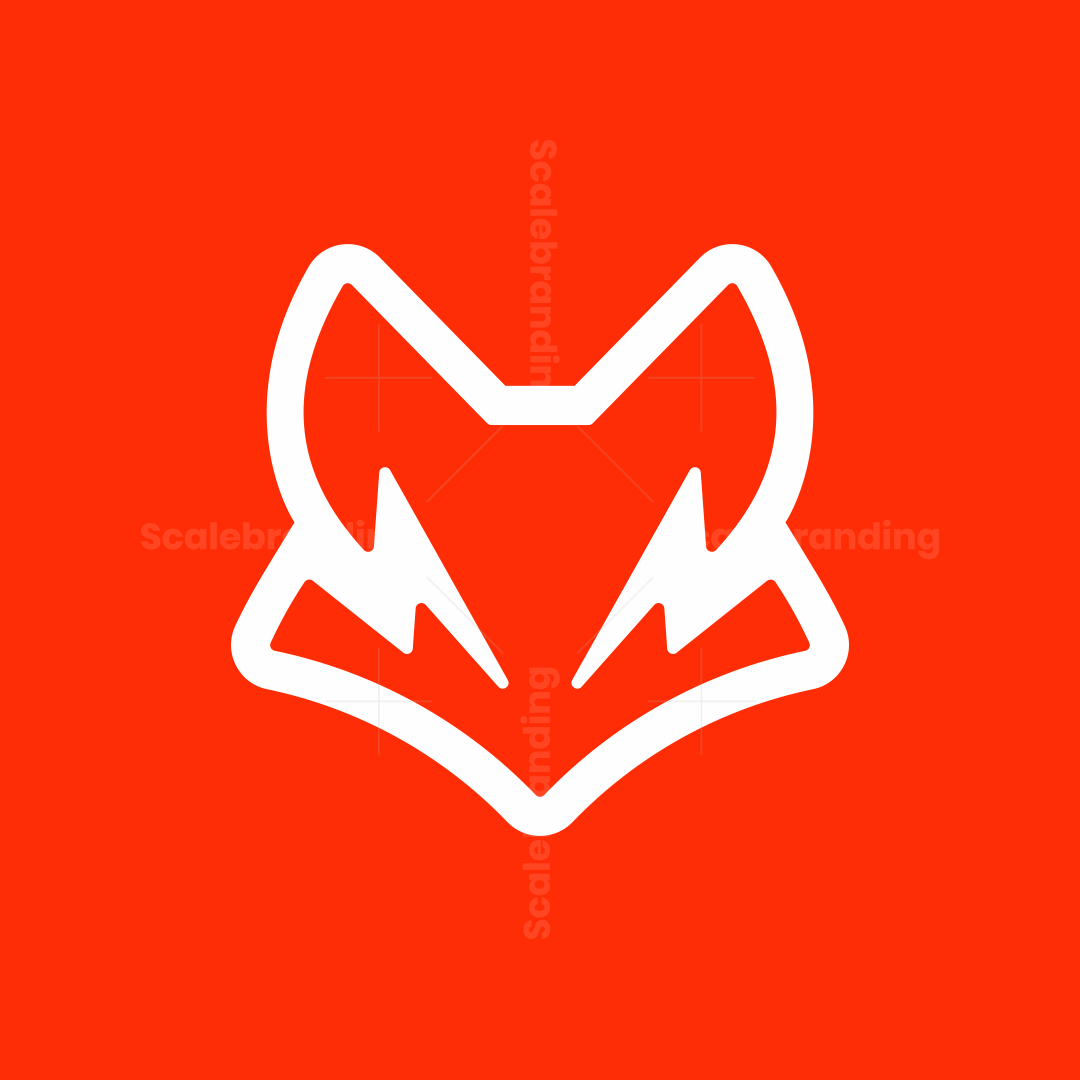 Fox Lightning Thunder Head Logo | Scalebranding