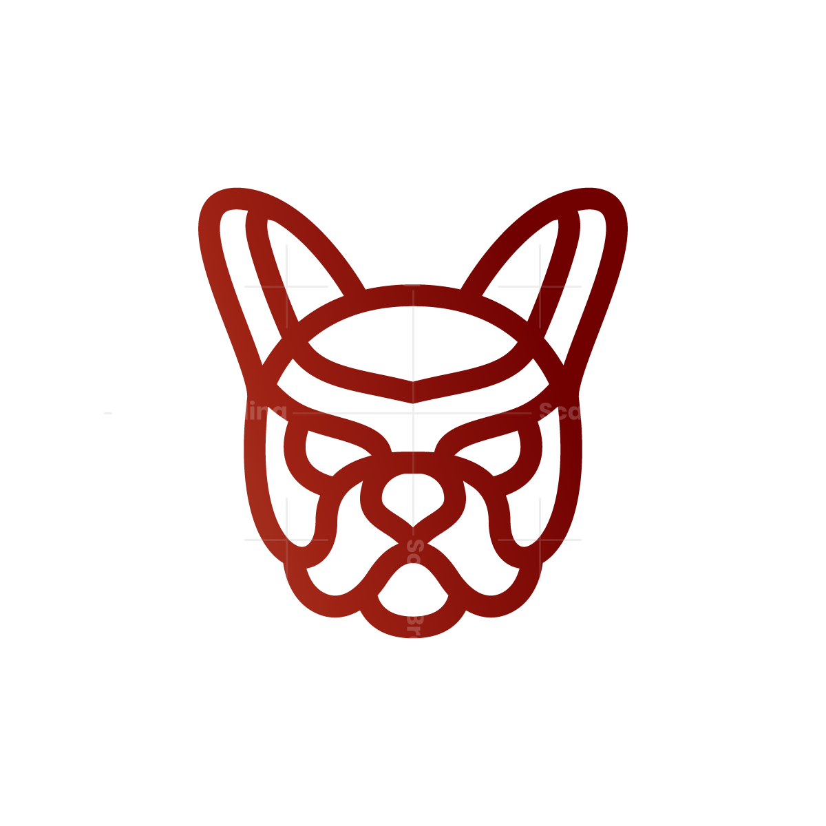 Frenchie Logo French Bulldog Logo Bulldog Head Logo | Scalebranding