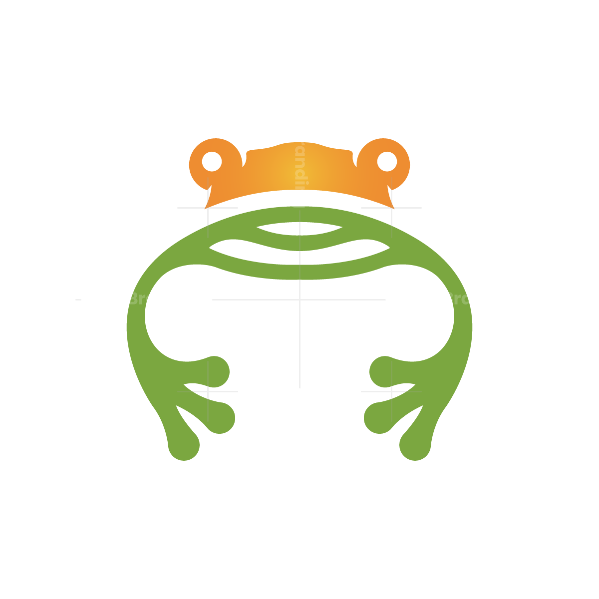 Big Front Legs Frog Logo Green Frog Logo Cool Frog Logo | Scalebranding