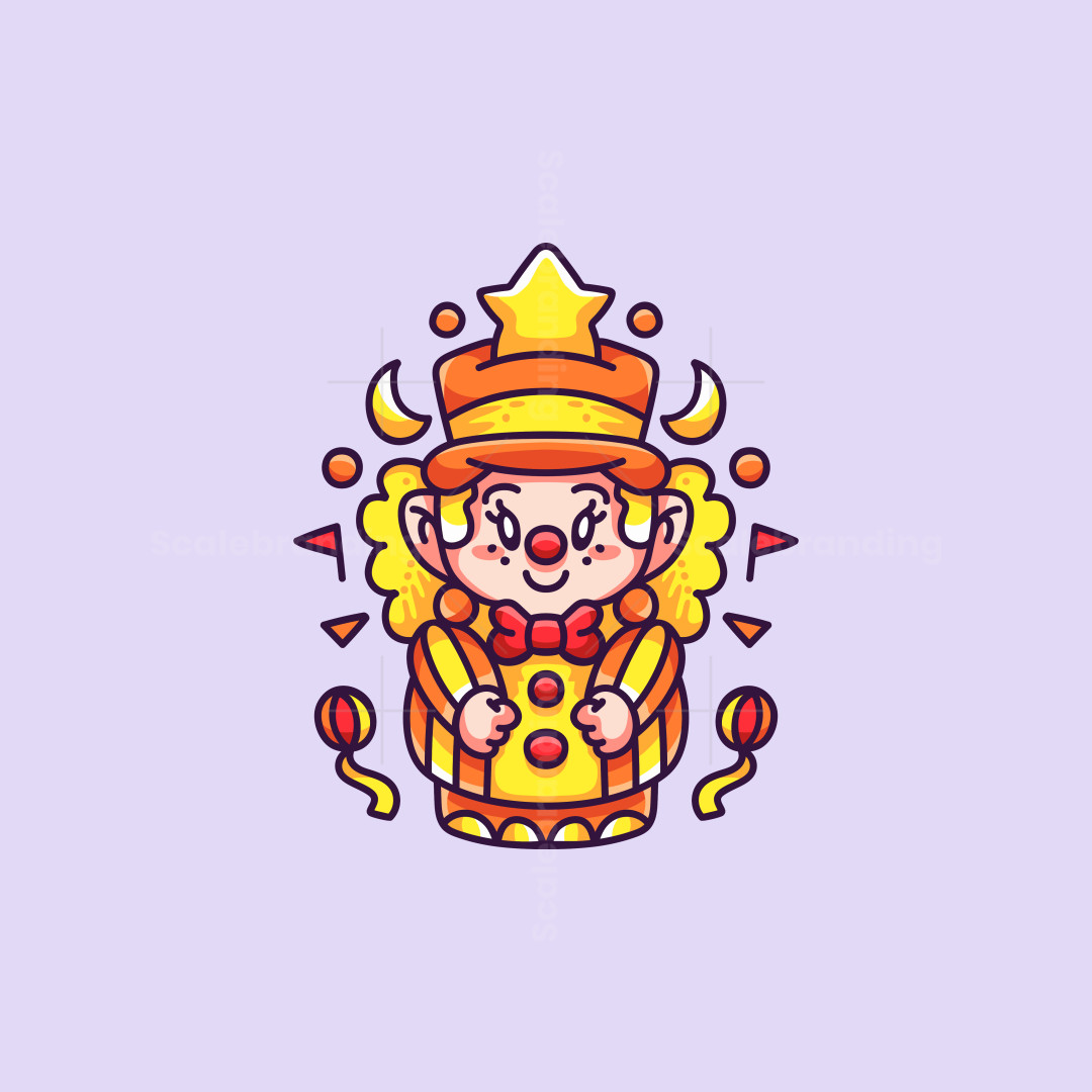 Funny Circus Clown Logo | Scalebranding